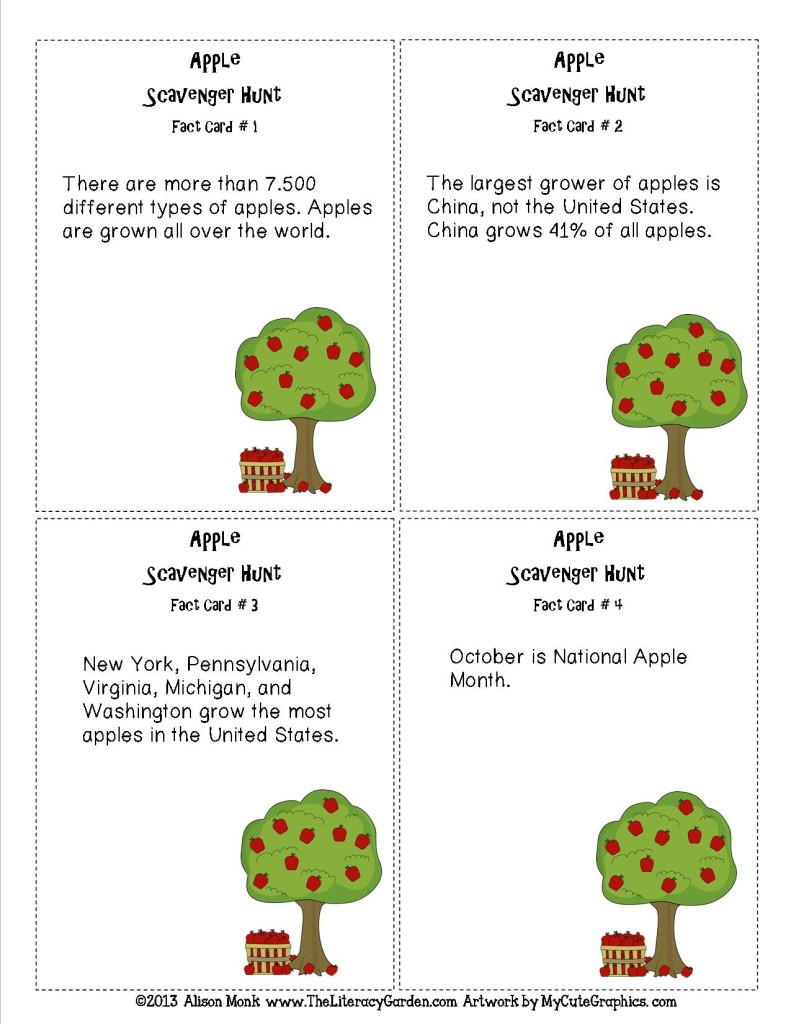 Apple Trivia Hunt - The Literacy Garden