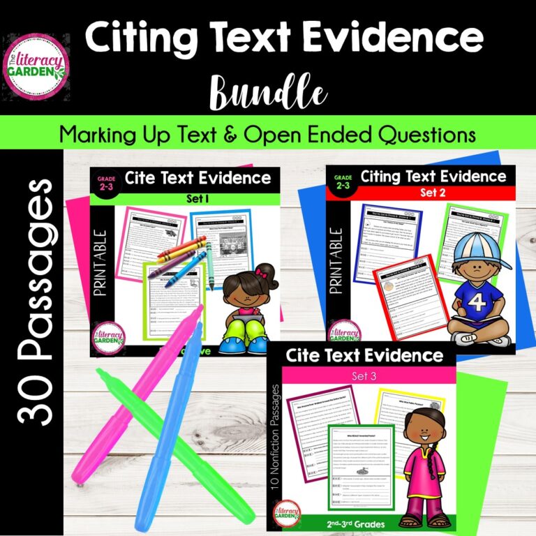 Citing Text Evidence: Successful Strategies for Teaching Elementary ...